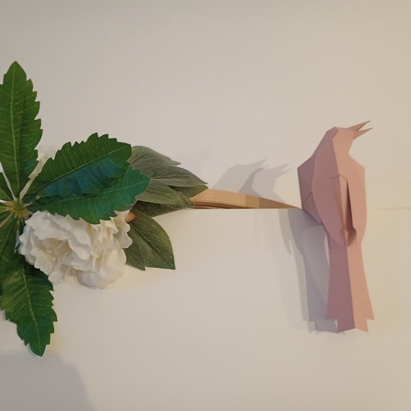 DIY Bird for a Frame, Papercraft Bird, Animal Paper Craft, Easy Simple ...