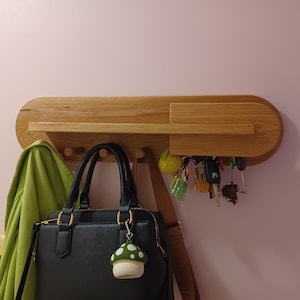 Entryway Organization, Key Holder, Wall Mount Coat Rack With Shelf ...