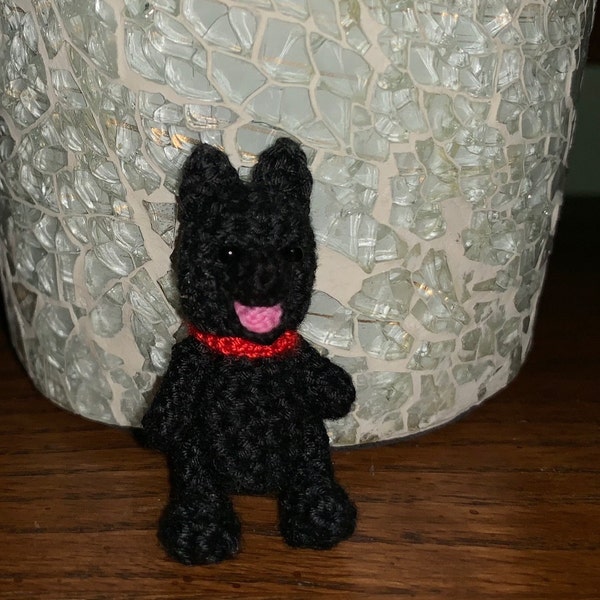 Mini Schipperke - Crochet Miniature Dog Stuffed Animals - Made to Order ...
