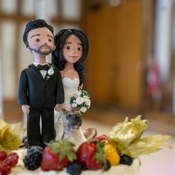 Personalised Wedding Cake Topper, Custom Wedding Cake Topper, Bride and ...