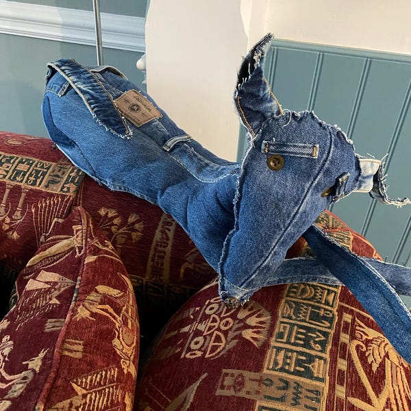 UPCYCLED DENIM CAT Pdf Digital File Tutorial Make a Cute Kitten Home ...