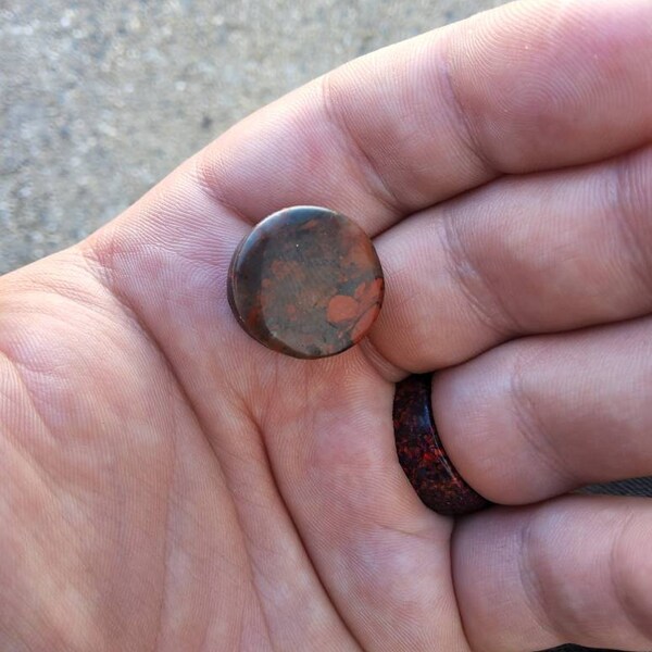 Poppy Jasper Stone Plugs - Double Flared - 1 Pair- 6mm, 8mm, 10mm, 11mm ...