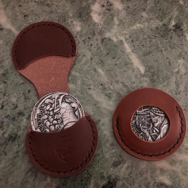 Leather Edc Coin Holder,leather Coin Pouch,challenge Coin Holder ...