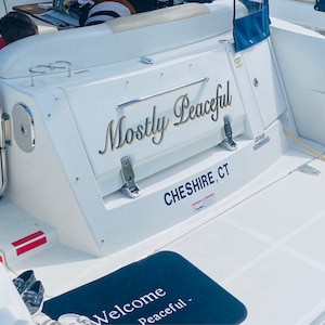 Boat Name Lettering Boat Transom Decal Boat Stickers Boat Decals Boat ...