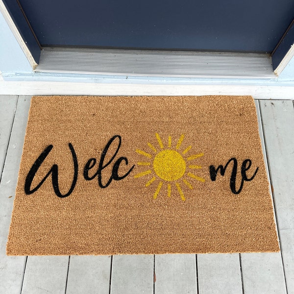 Flamingo Doormat Summer Doormat Summer Porch Decor Flamingo Decor Cute ...