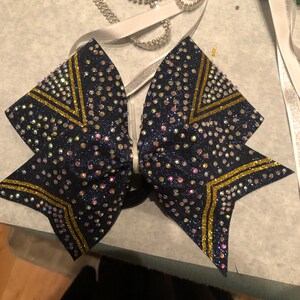 Brynn 3 Cheer Bow Rhinestone Template SVG DXF Silhouette - Etsy