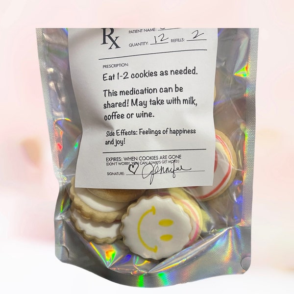 Printable Rx Label for Cookie "prescription" Jar - 3" X 4" Cookie Rx ...