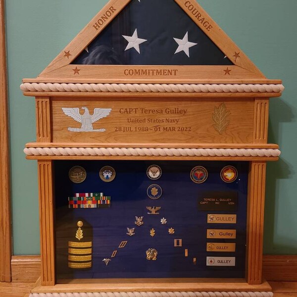 Navy Pilot Wings Shadow Box - Etsy