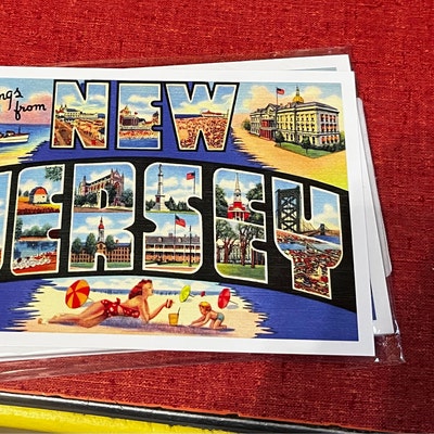 STATE FACTS Postcard Set of 50 Postcards. All 50 US States Symbols and ...