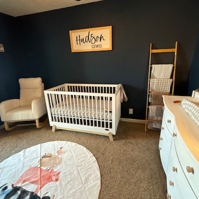 Wood Boy Crib Name Sign, Large Custom Baby Name Sign, Nursery Art Wall ...