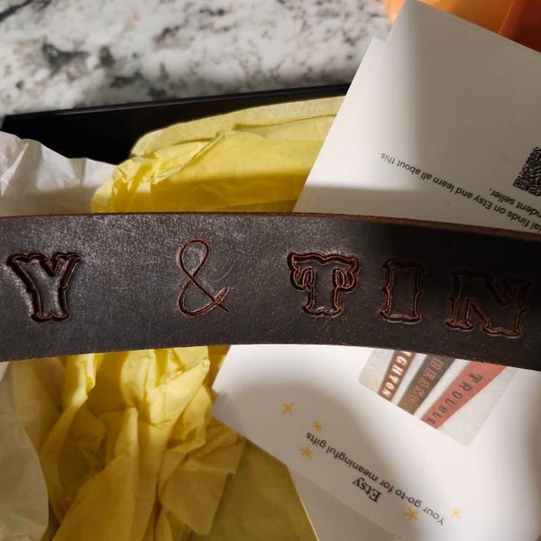 Custom Leather Double Prong Hole Belt - Etsy