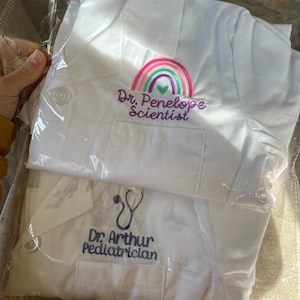 Personalized Kids Lab Coat, Kids Doctor Costume, Kids Career Day ...