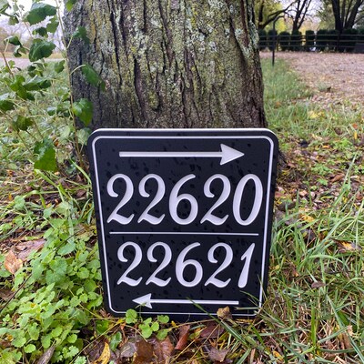 Arrow Address Sign, House Number With Arrow, House Number With Arrow ...