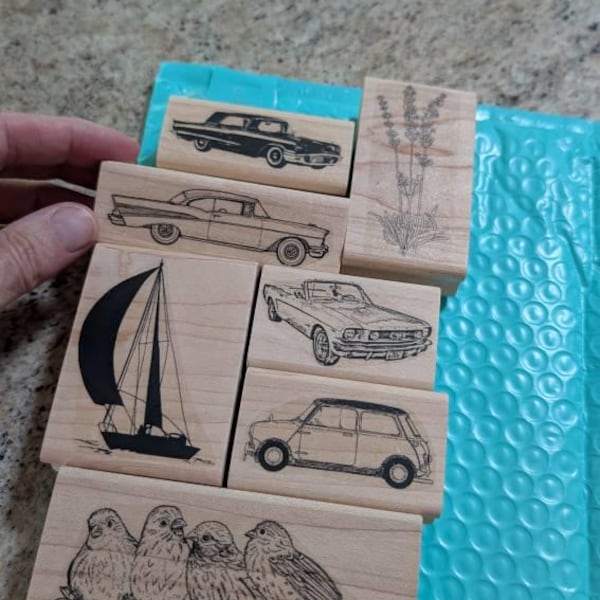 Antique Car Rubber Stamp WM Chevy 1957 P10 - Etsy