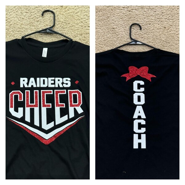Glitter Cheer Shirt,cheer Coach Shirt,cheerleader Shirt,custom Name ...