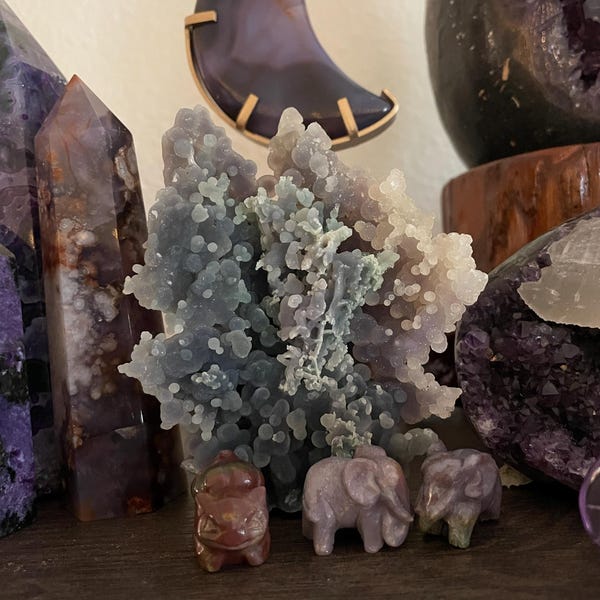 Unique Garden Quartz Tower / Lodolite Quartz Crystal / Scenic Phantom ...