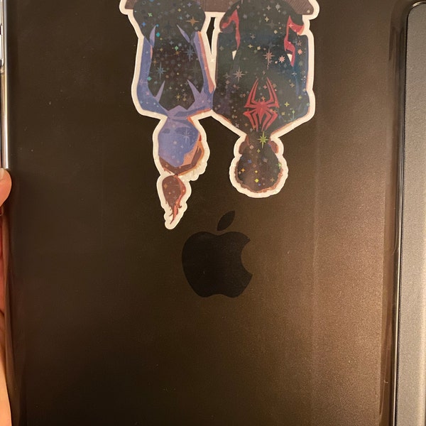 Miles Morales & Gwen Stacy Upside Down Sticker/sticker Pack|spider-gwen ...