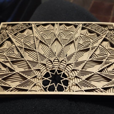 3D Panel Mandala. Laser Cut Files SVG DXF CDR Vector Plans, Files ...