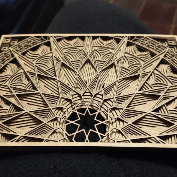 3D Panel Mandala. Laser Cut Files SVG DXF CDR Vector Plans, Files ...