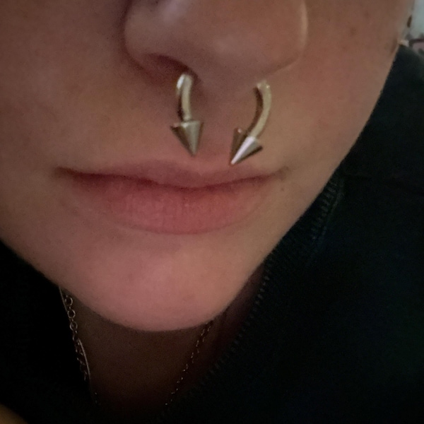 0g Pink Purple Acrylic Septum Stretching Pincher 8mm Ear Plugs Wide ...