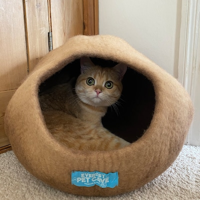 Yellow Green Mix Felt Cat Cave, Everest Pet Cave, Handmade, 100% New ...