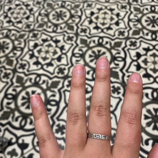 Greek Design Sterling Silver Band - Etsy