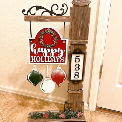 Elf Porch Sign SVG File Winter Sign Winter Elf Workshop Sign Porch Sign ...