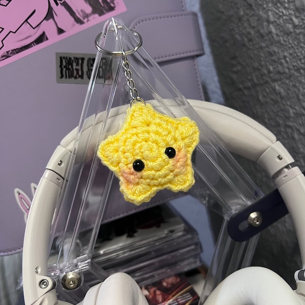 Kawaii Star Crocheted Keychain, Amigurumi , Cute Bag Charm, Accessories ...