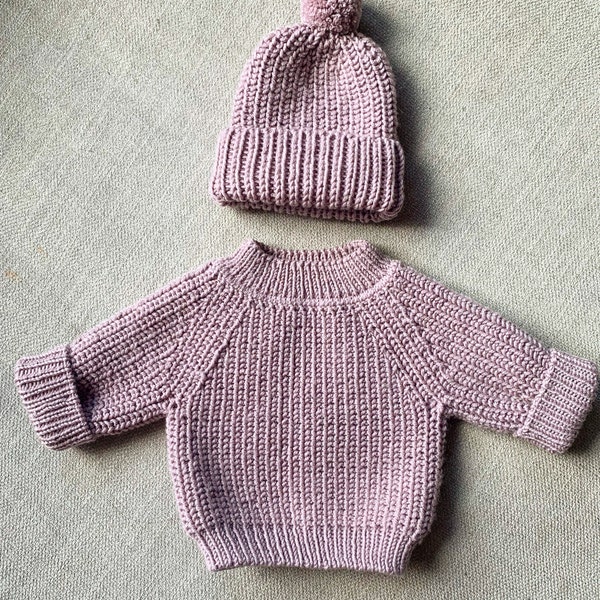 Knitting Pattern Baby Hat, Todler Hat, Half Fisherman’s Rib Hat Pattern ...