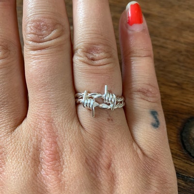 Barbed Wire Helix Ring, Barb Wire Helix Hoop, Carilage Ring, Piercing ...