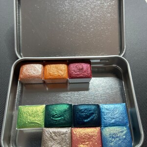 Silver Hinged Metal Tin Box empty Travel Watercolor - Etsy