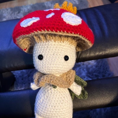 Crochet Mushroom Doll PATTERN, Prince KINOKO, Interactive Mushroom ...