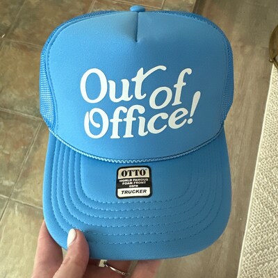 Out of Office Trucker Hat BLUE Unisex Trucker Hat Trendy Womens Hat - Etsy
