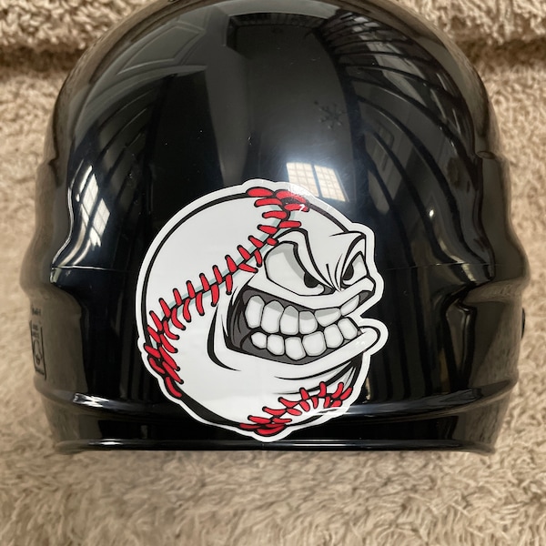 3" Angry Baseball Sticker Love Play Travel Laptop Tablet Cup Cooler Mug ...