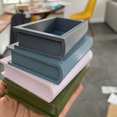 Multicolor Stack of Books Succulent Plant Pot Succulent Gift 3D Printed ...