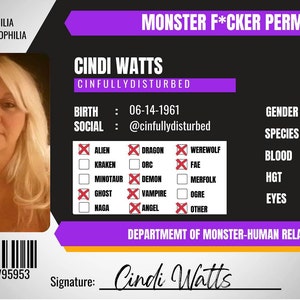 Monster F**ker Permit - Etsy