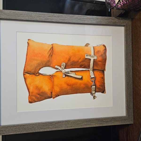 Life Jacket Watercolor Print - Etsy