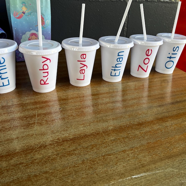 Personalised Kids Cold Cup – Custom Name Party Favour Tumbler ...