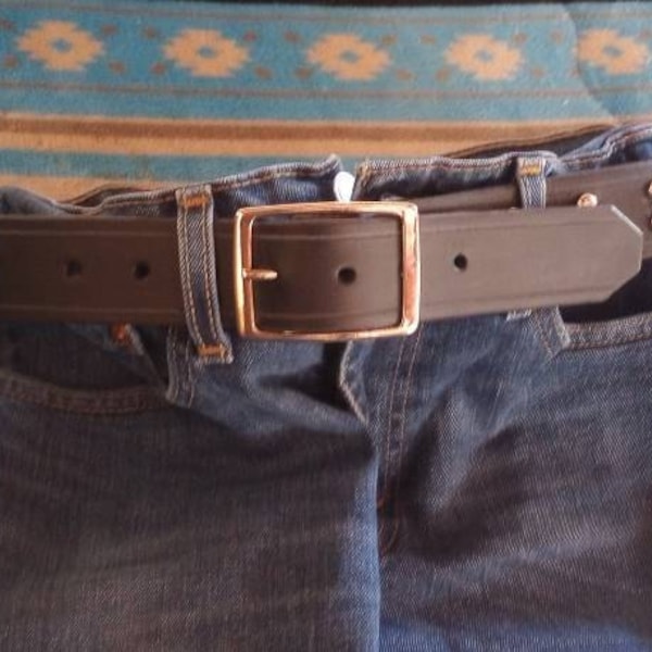 Leather Studded Belt for Him or Her, Handmade Black Men's Belt, Black ...