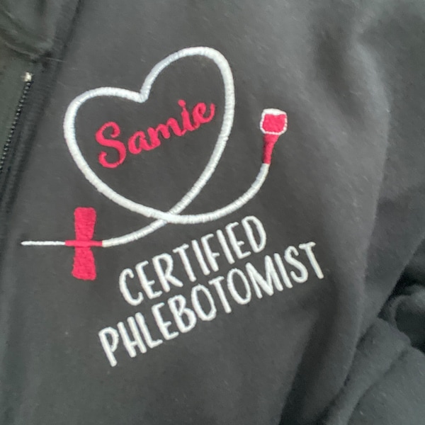 Phlebotomist Jacket, Personalized Phlebotomist Gift, Gift for Nurse ...