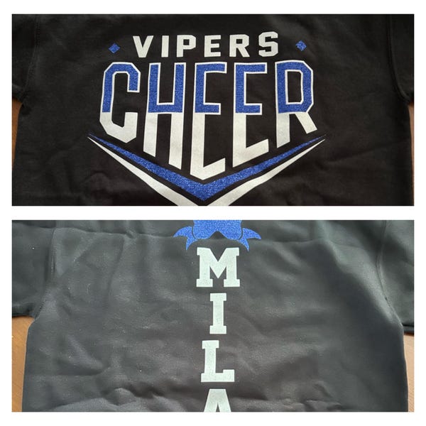 Glitter Cheer Crewneck Sweatshirt | Glitter Cheer Sweatshirt | Youth or ...