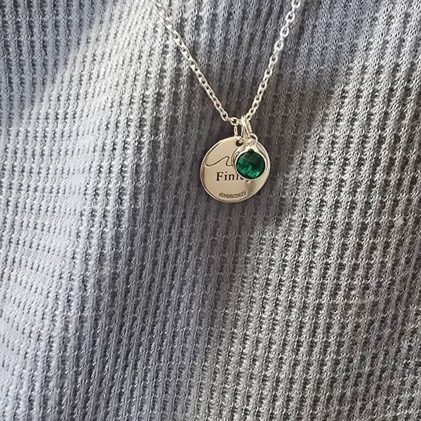 Engraved Double Fingerprint Heart Necklace,actual Fingerprint Necklace ...