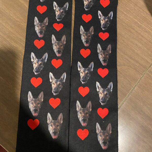 Custom Dog Socks, Personalized Pet Socks, Customized Love Socks, Face ...
