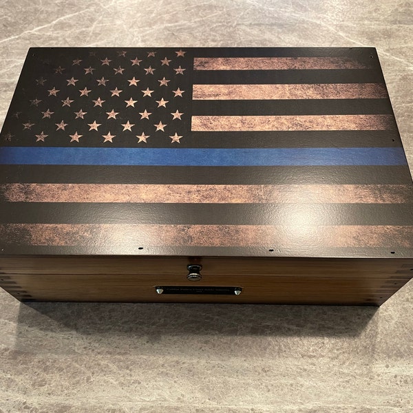 Thin Blue Line Memory Box - Etsy