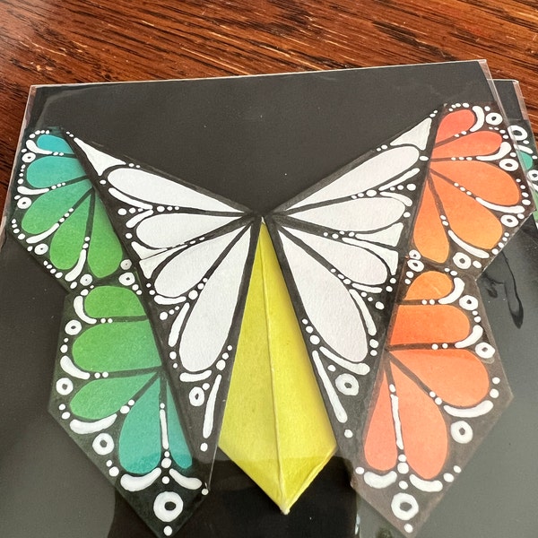 Paper Origami Butterfly Corner Bookmark ~ Choose Your Own Design ~ Gift ...