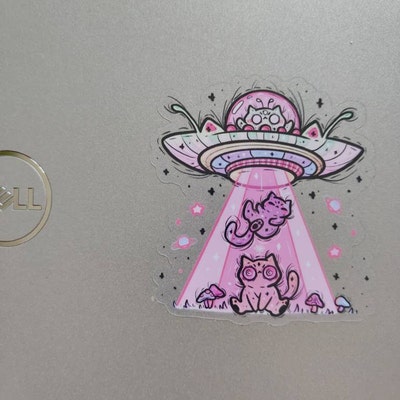 Alien Abduction Transparent Sticker - Etsy