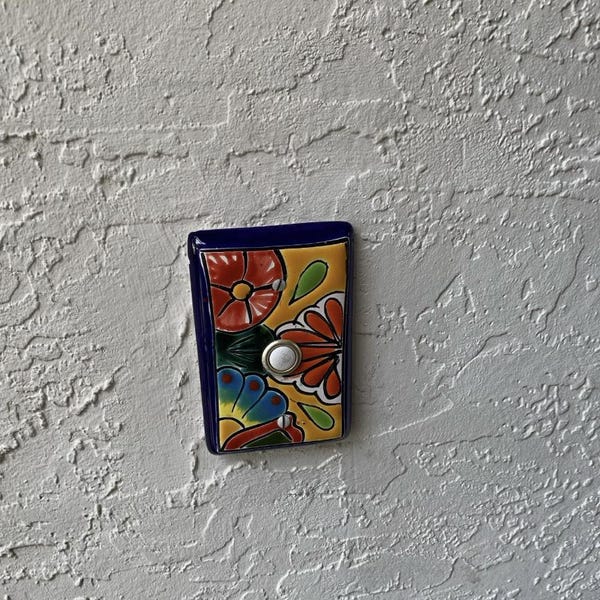 Single RUSTIC Ceramic Address Tiles| Mexican Talavera House Number - Etsy