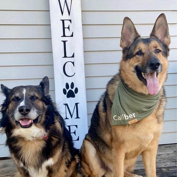 PET WELCOME SIGN, Custom Pet Sign, Dog Sign, Cat Sign, Vertical Front ...