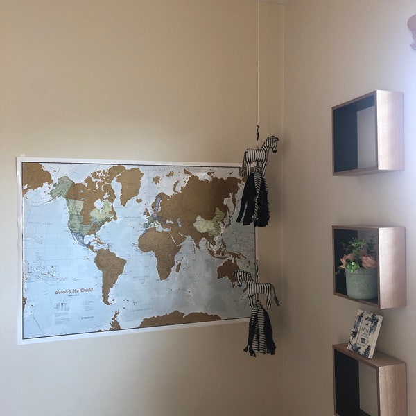 Scratch off Map Poster - Most Detailed World Map, Gift for Him, Gift ...