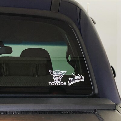 Funny Baby Yoda, Toyoda Star Wars Yoda Decal Sticker Toyota Vinyl ...